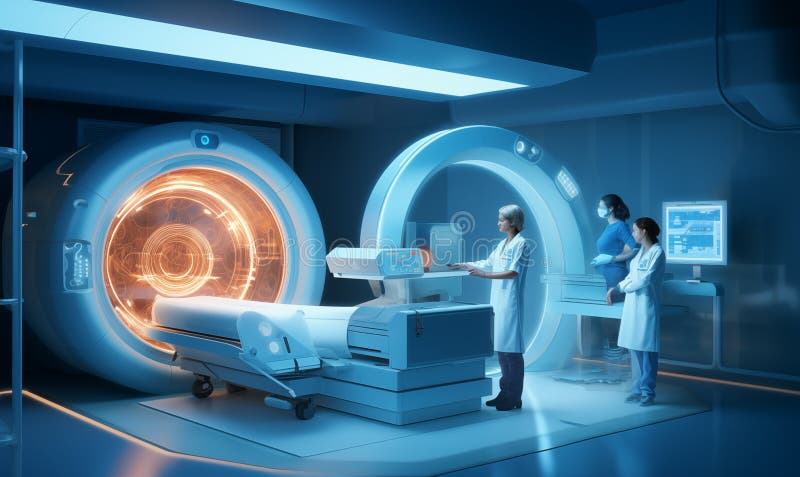 Futuristic CT Scanner or Computed Tomography Scanner, Illustration ...