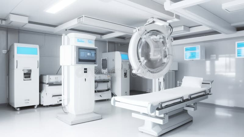 CT Scanner Room, Modern X-ray Machine and Computerized Axial Tomography ...