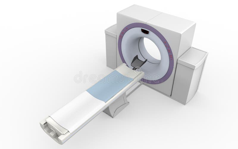 CT Scanner Tomography Isolated on White Background Stock Image - Image ...