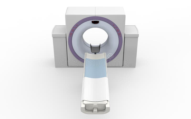 CT Scanner Tomography Isolated on White Background Stock Photo - Image ...