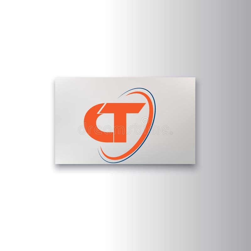 CT Text Logo Design stock vector. Illustration of text - 260966031