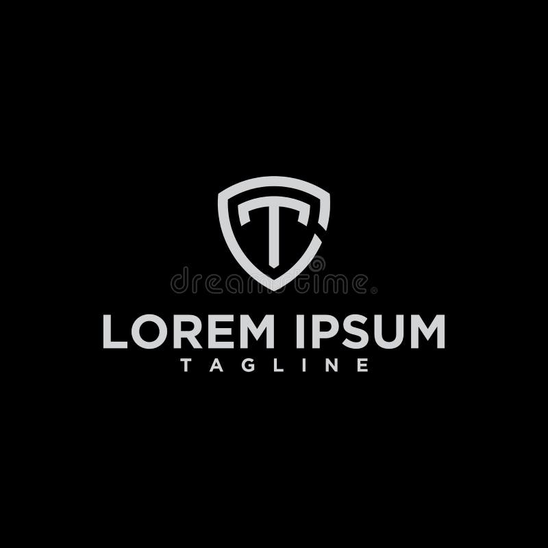 Ct or Tc Shield Logo Design Stock Vector - Illustration of logo ...