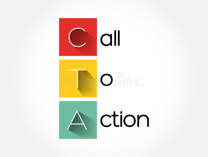 CTA - Call To Action Acronym, Business Concept Background Stock ...