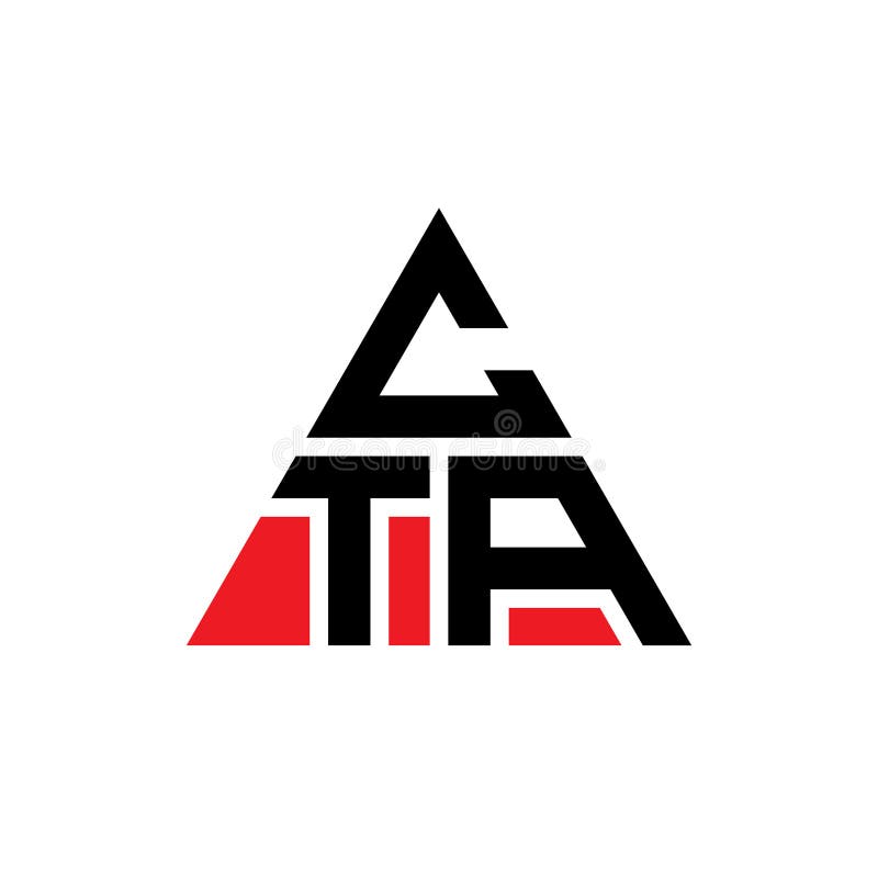 CTA Triangle Letter Logo Design with Triangle Shape. CTA Triangle Logo ...