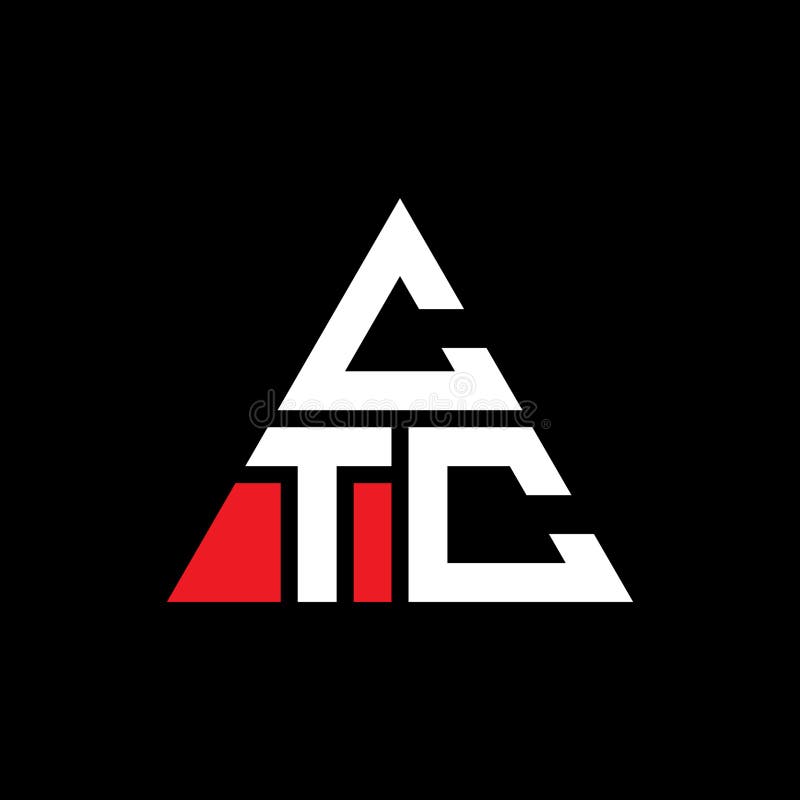 CTC Triangle Letter Logo Design with Triangle Shape. CTC Triangle Logo ...