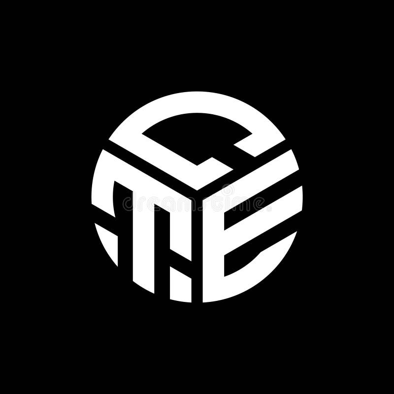 CTE Letter Logo Design on Black Background. CTE Creative Initials ...
