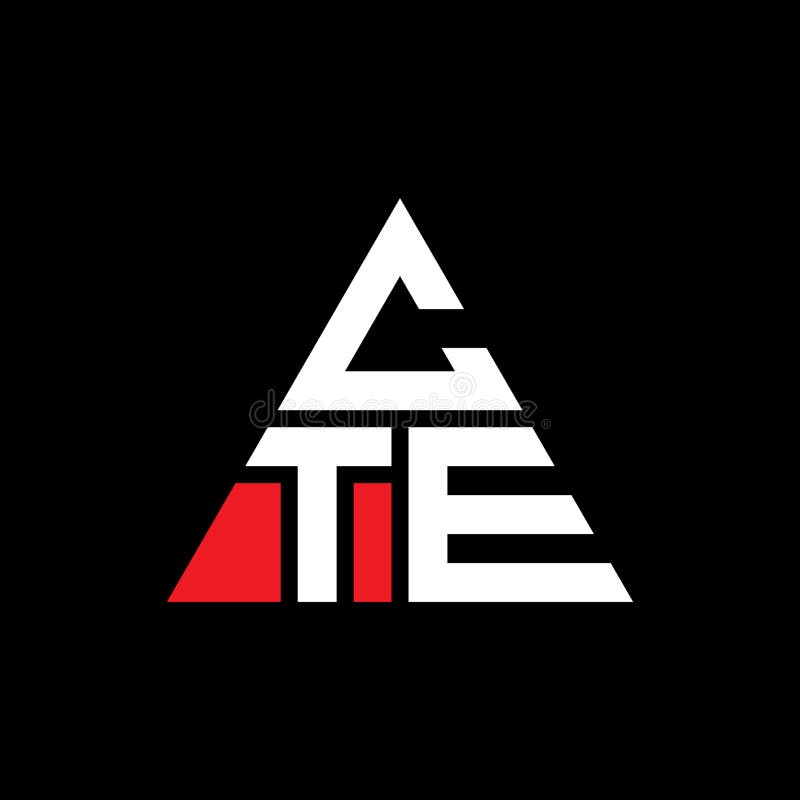 CTE Triangle Letter Logo Design with Triangle Shape. CTE Triangle Logo ...