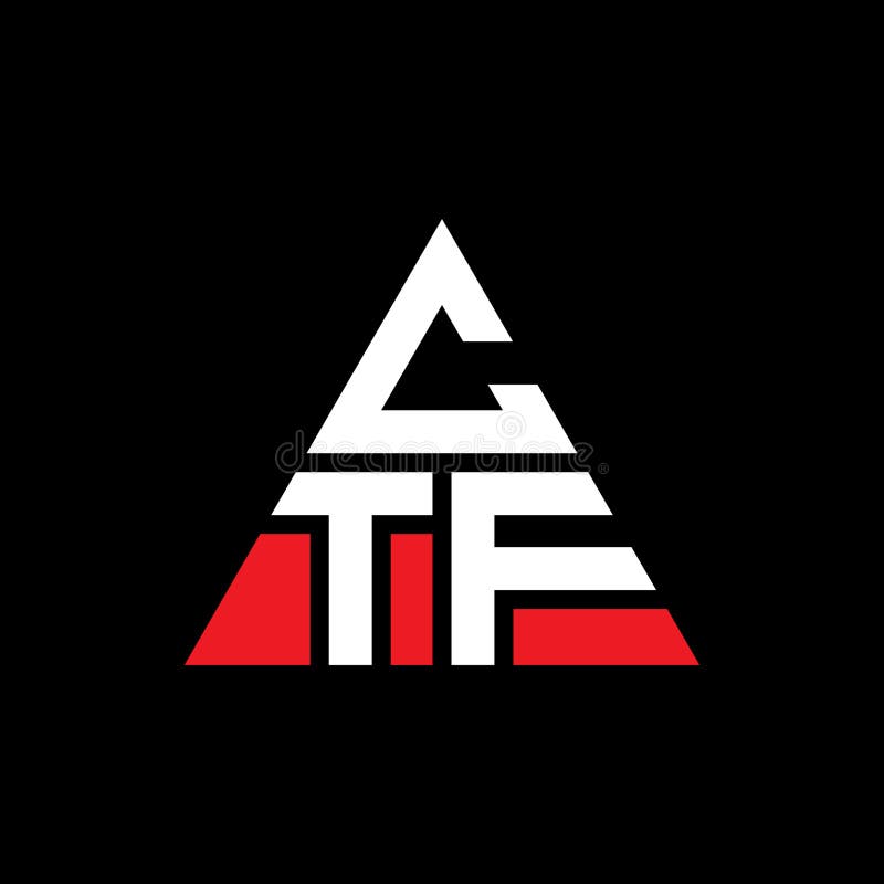 CTF Triangle Letter Logo Design with Triangle Shape. CTF Triangle Logo ...