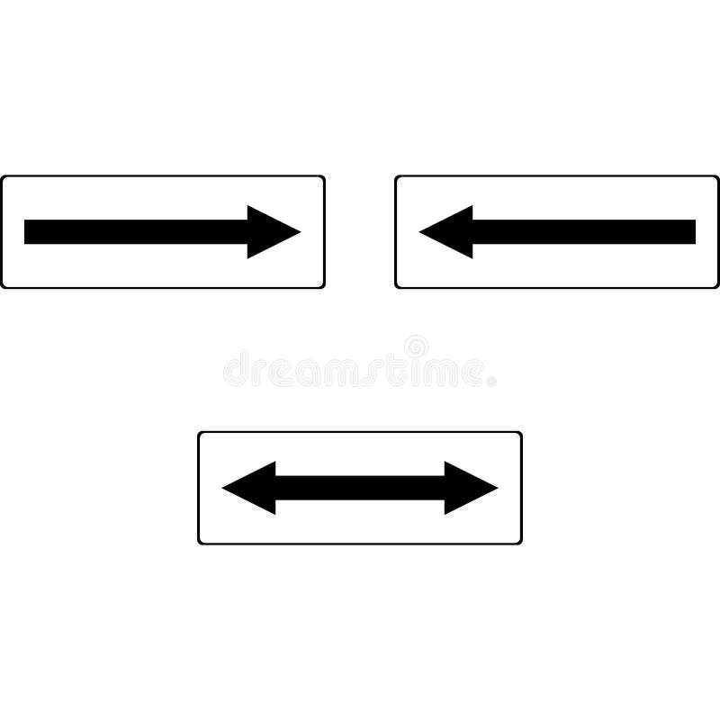 Ctions of Signs Installed in Front of the Intersection. Stock Vector ...