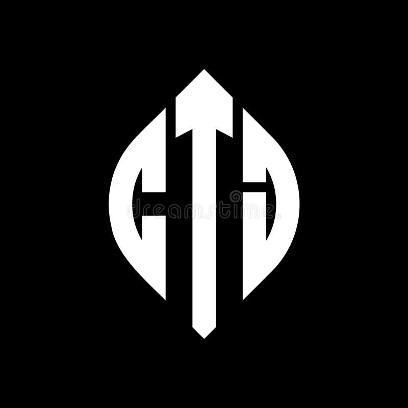 CTJ Circle Letter Logo Design with Circle and Ellipse Shape. CTJ ...
