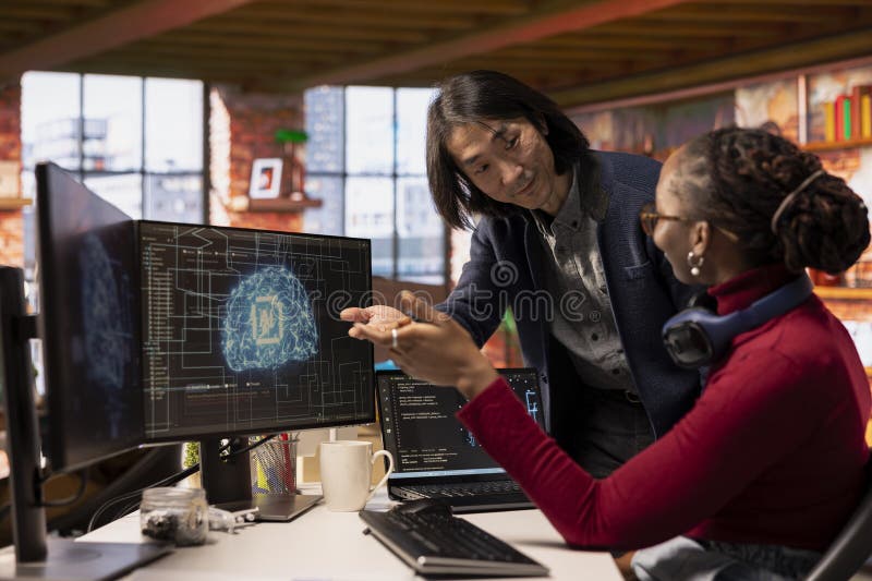 Multiethnic Startup Business Team on Meeting in a Modern Bright Open Space Coworking Office ...