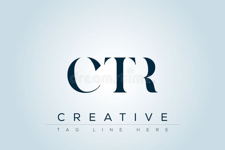 CTR abstract letter logo stock vector. Illustration of font - 363285996