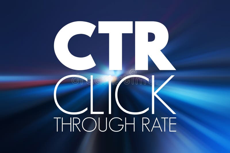 CTR Click-through Rate Acronym Stock Vector - Illustration of internet ...