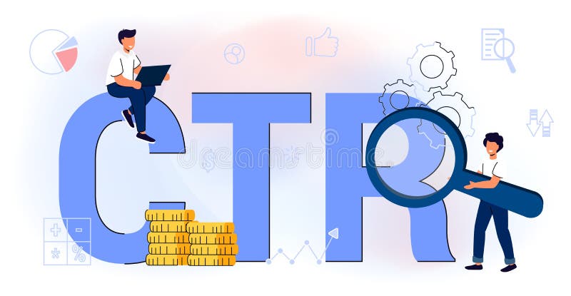 CTR Click through Rate Acronym Internet Campaign Marketing Strategy ...