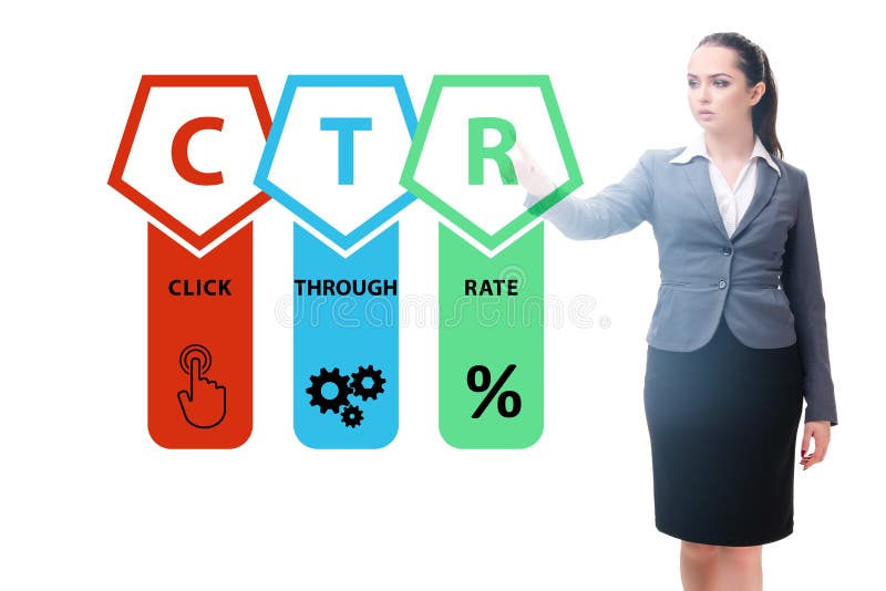CTR Click through Rate Concept with Business People Stock Photo - Image ...