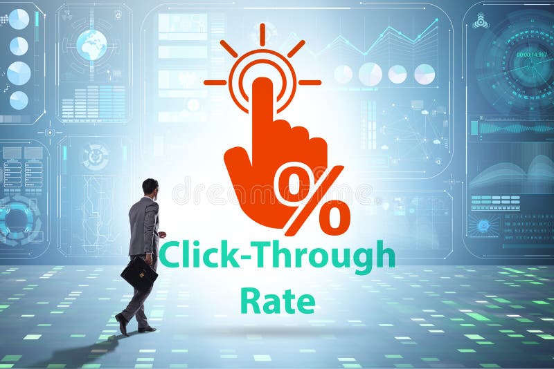 CTR Click through Rate Concept with Business People Stock Photo - Image ...