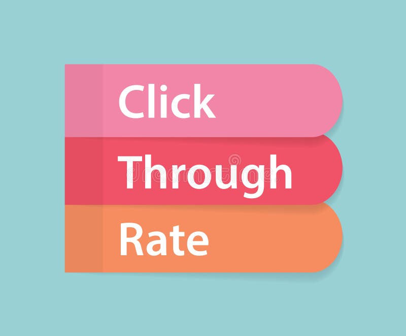 CTR Click-through Rate Written on Colorful Sticky Notes Stock Vector ...