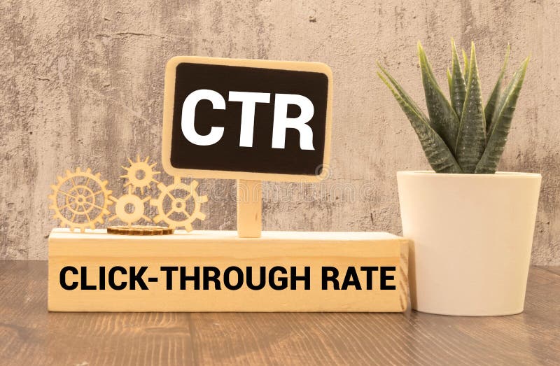 CTR Click through Rate Written on Dices on Blue Stock Image - Image of ...