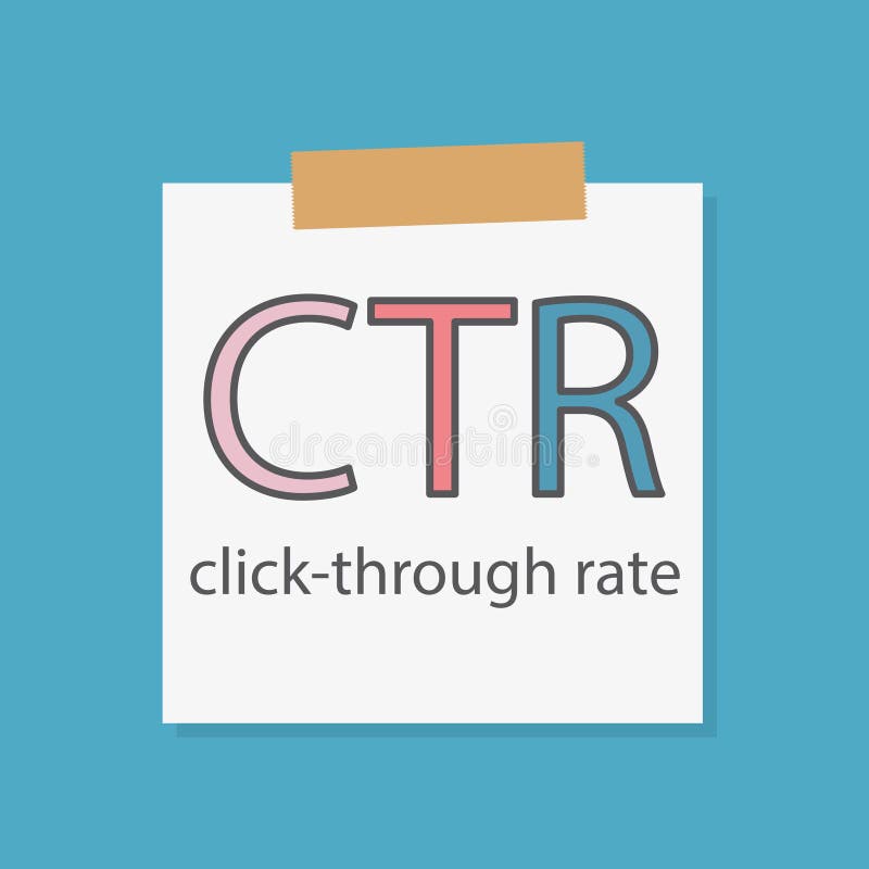 CTR Click-through Rate Written in a Notebook Paper Stock Vector ...