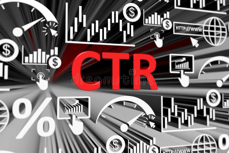 CTR Concept Blurred Background Stock Illustration - Illustration of ...