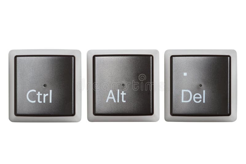 Ctrl, Alt, Claves De Teclado De Del Aislados En Blanco Foto de archivo ...