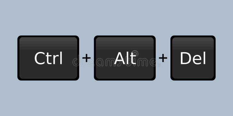 Ctrl Alt Del System Restart Hotkey Combination Stock Vector - Illustration of ctrl, shortcut ...