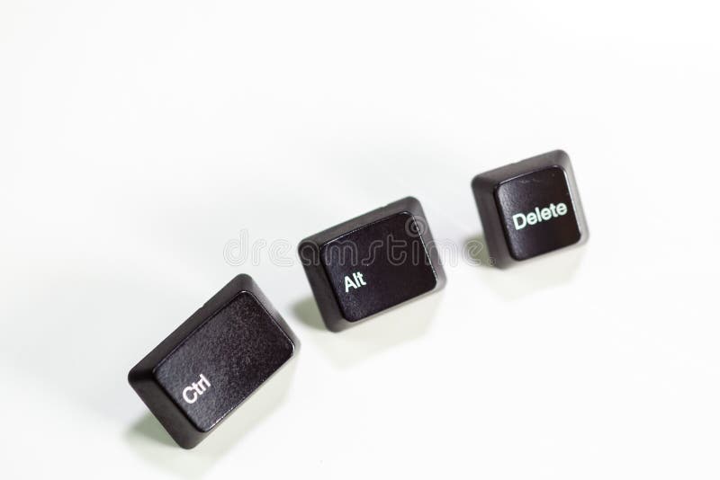 Ctrl Alt Delete Computer Keys on White Stock Photo - Image of copy ...