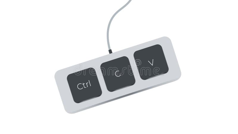 Ctrl C and Ctrl V Keyboard Button, Copy Paste Shortcuts Icon, Sign ...