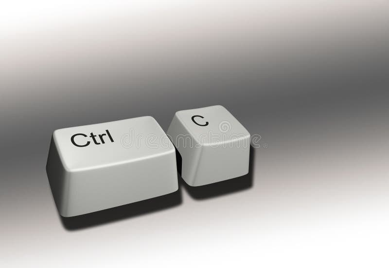 Ctrl C Teclas De Teclado Combinadas Con Fondo Suave Stock de ...