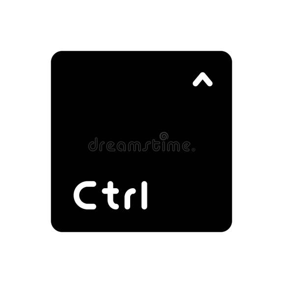 Black Solid Icon for Ctrl, Key and Action Stock Vector - Illustration ...