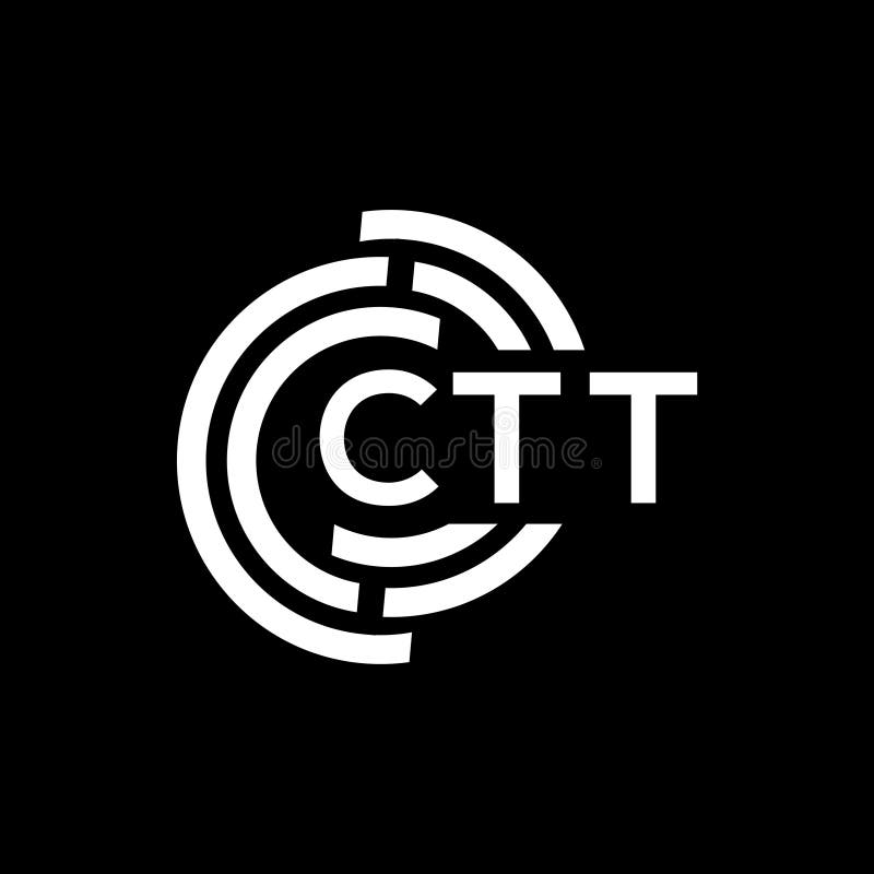 CTT Letter Logo Design on Black Background. CTT Creative Initials ...