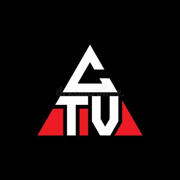 CTV Triangle Letter Logo Design with Triangle Shape. CTV Triangle Logo ...