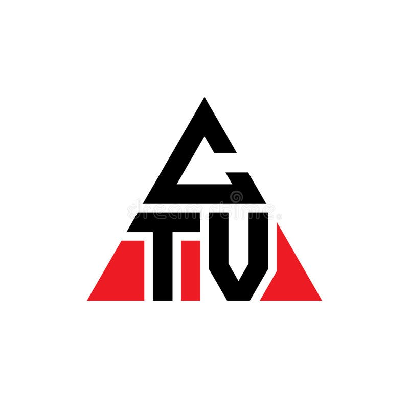 CTV Triangle Letter Logo Design with Triangle Shape. CTV Triangle Logo ...