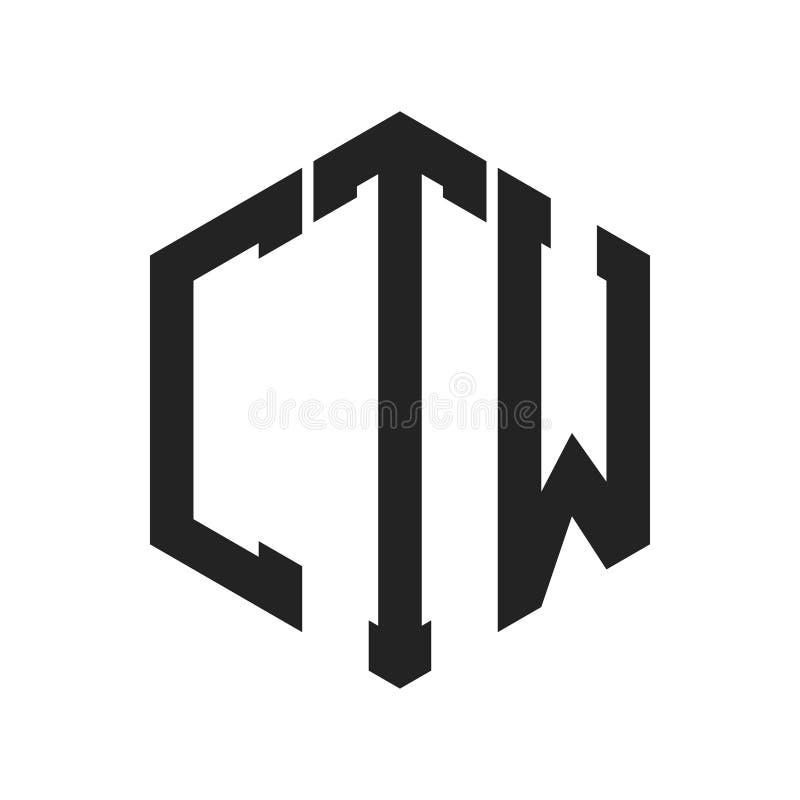 CTW Logo Design. Initial Letter CTW Monogram Logo Using Hexagon Shape ...