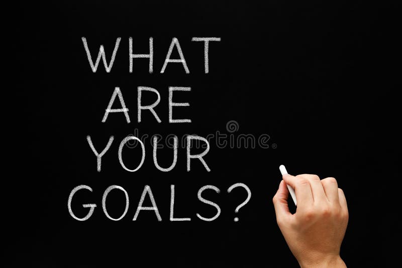 Cuáles Son Su Pizarra De Las Metas Imagen de archivo - Imagen de objeto ...