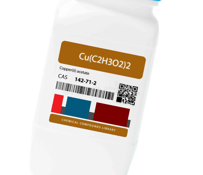 Copper(ii) Acetate Molecular Structure 3d, Flat Model, Fungicides ...