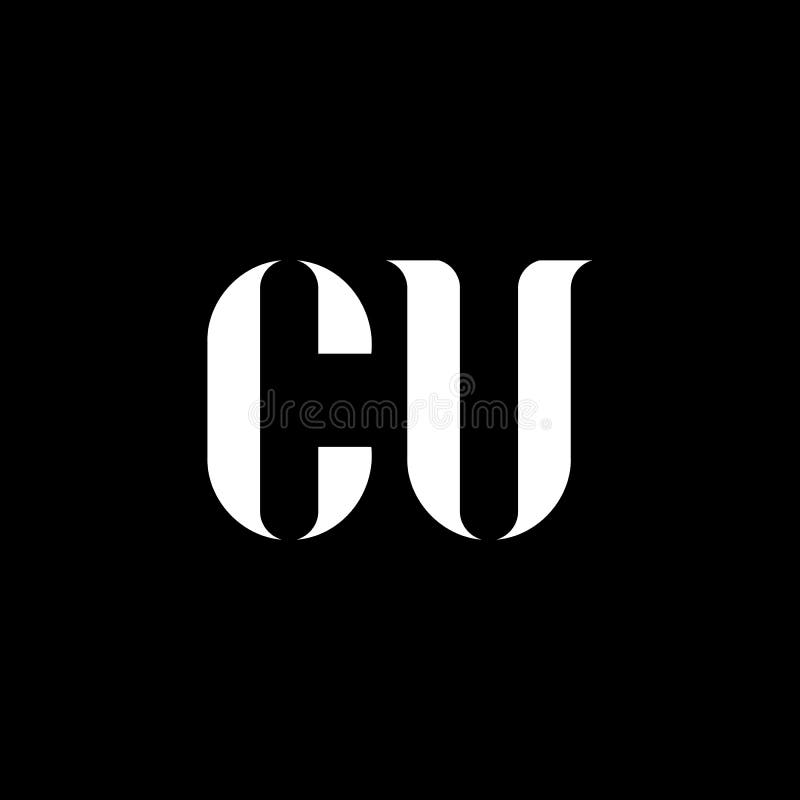 CU C U Letter Logo Design. Initial Letter CU Uppercase Monogram Logo ...