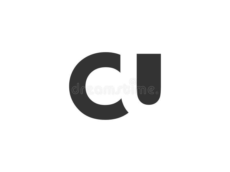 CU Creative Geometric Initial Based Modern and Minimal Logo. Letter C U ...