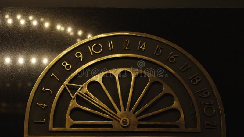 CU Elevator Floor Indicator Going from Lobby To Fourteenth Floor. Stock ...