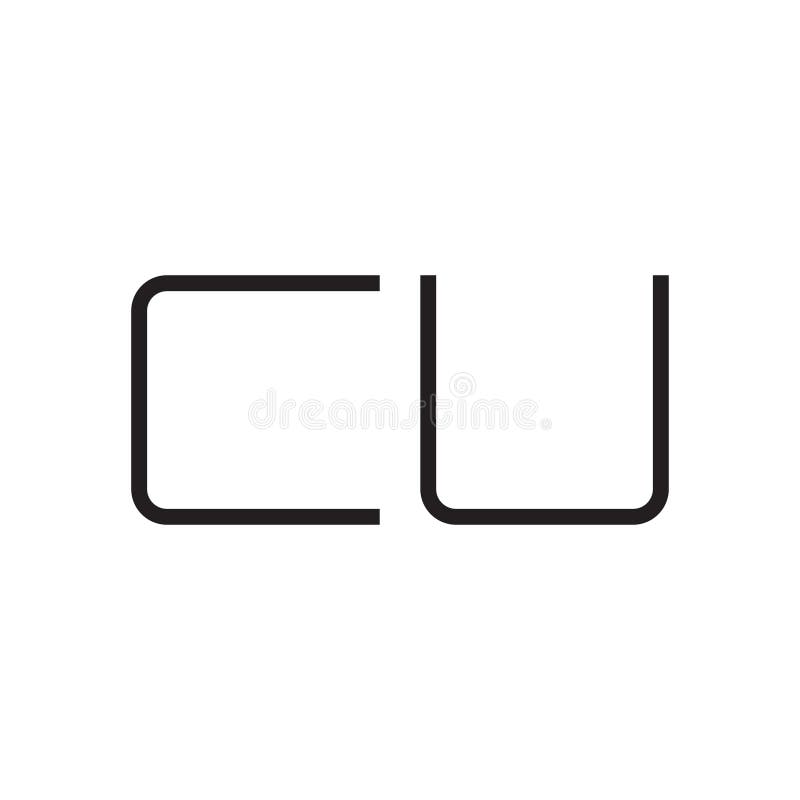 Cu Initial Letter Vector Logo Icon Stock Vector - Illustration of ...