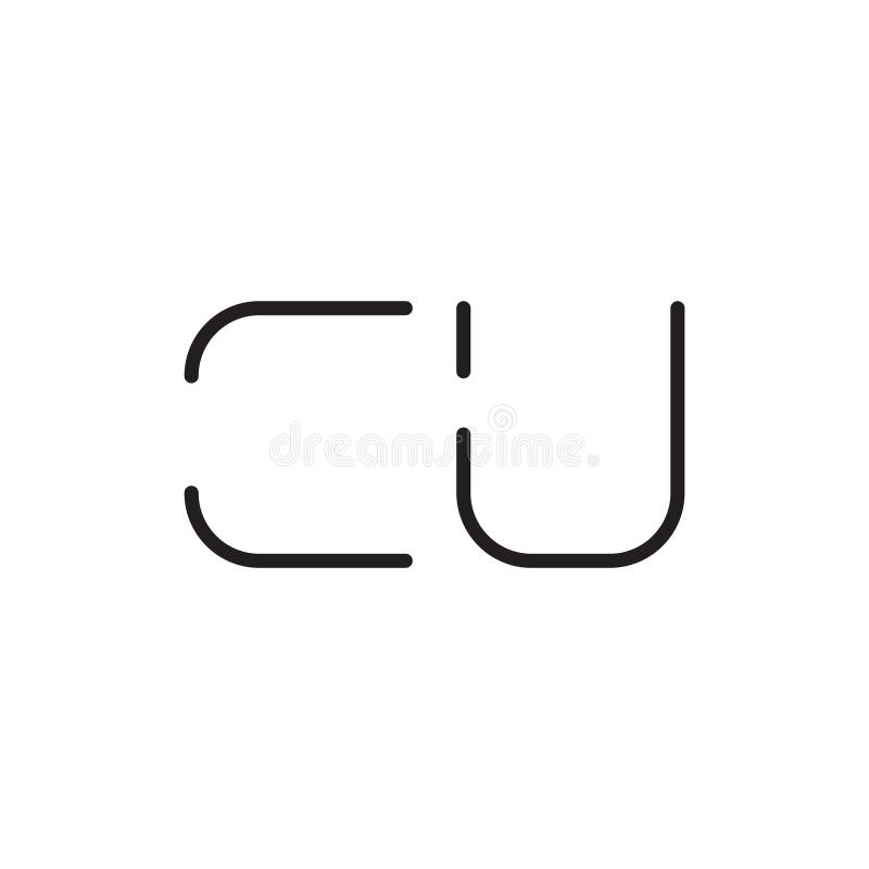Cu Initial Letter Vector Logo Icon Stock Vector - Illustration of icon ...