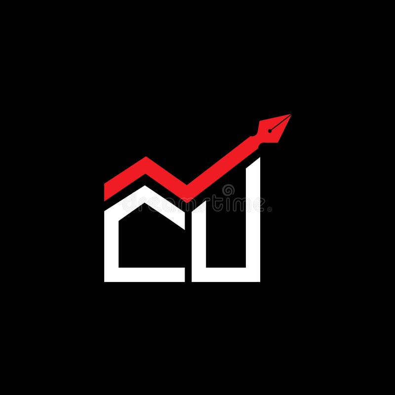 CU Letter Logo Creative Design with Vector Graphic, Stock Vector ...