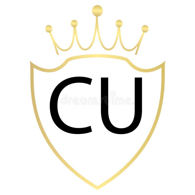 CU Letter Logo Design with Simple Style Stock Vector - Illustration of ...