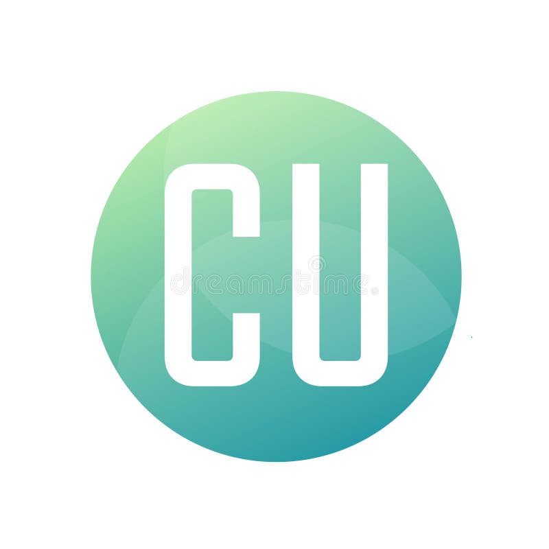 CU Letter Logo Design with Simple Style Stock Vector - Illustration of ...