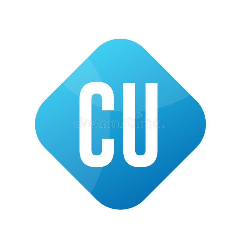 CU Letter Logo Design with Simple Style Stock Illustration ...
