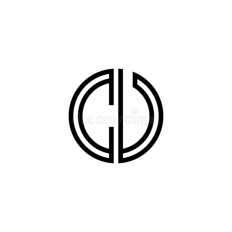 CU Letter Logo Icon Design Template Elements Stock Vector ...