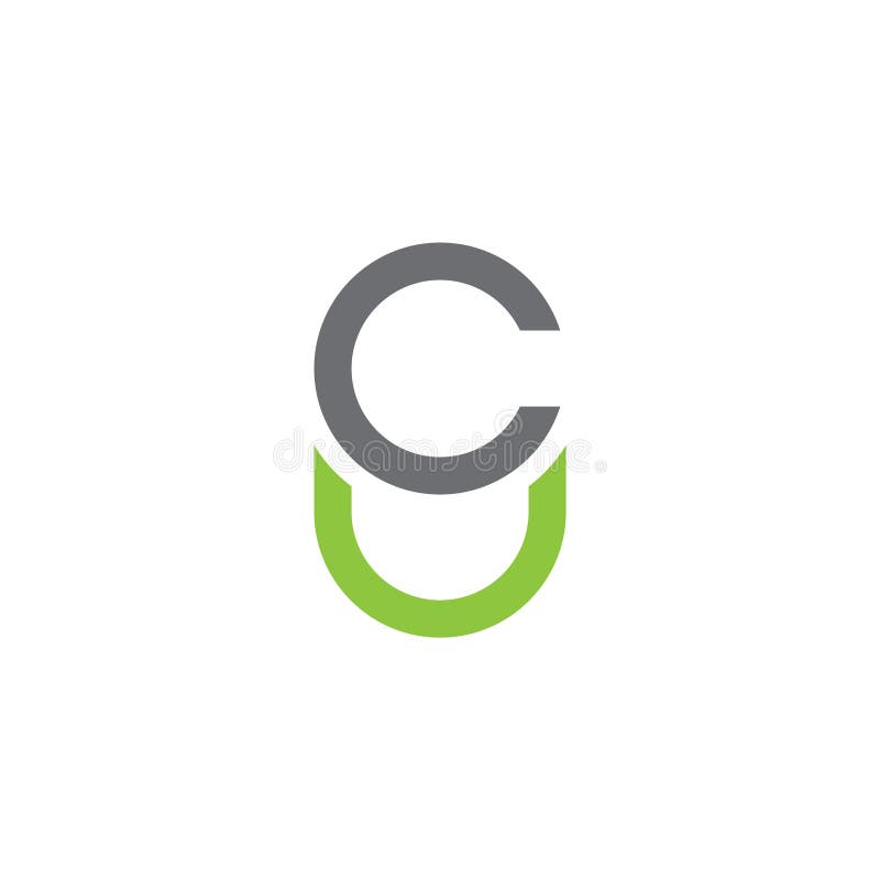 CU Letter Monogram Initial Logo Design Template Vector Illustration. CU ...