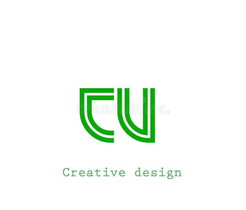 CU logo design stock illustration. Illustration of circle - 227541861