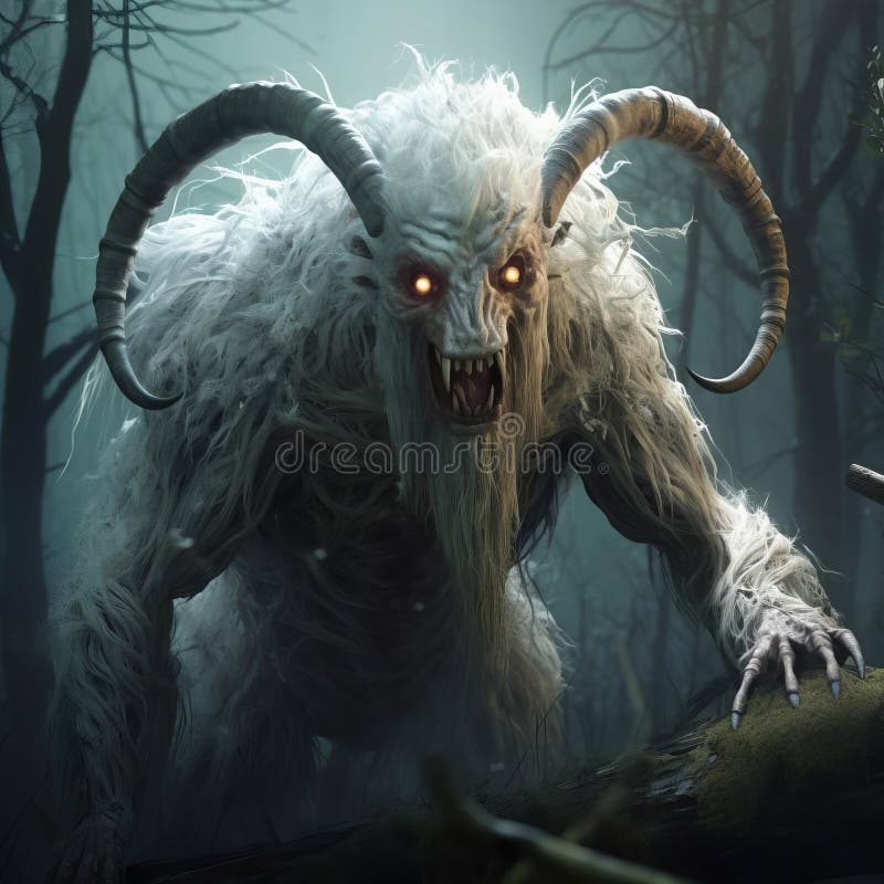 Eerie Illustration of a Sinister Folklore Nightmare Creature Stock ...