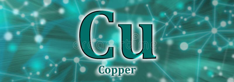 Cu Symbol. Copper Chemical Element Stock Illustration - Illustration of ...